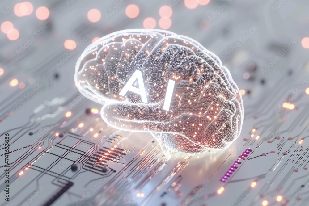 AI Brain Chip mouse. Artificial Intelligence ct perfusion human it ...