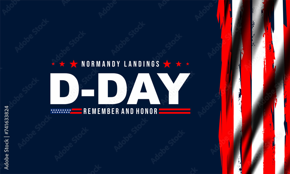 D-Day. Normandy landings concept Vector illustration. Template for ...