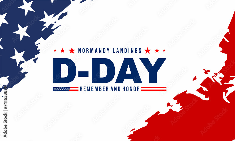 D-Day. Normandy landings concept Vector illustration. Template for ...