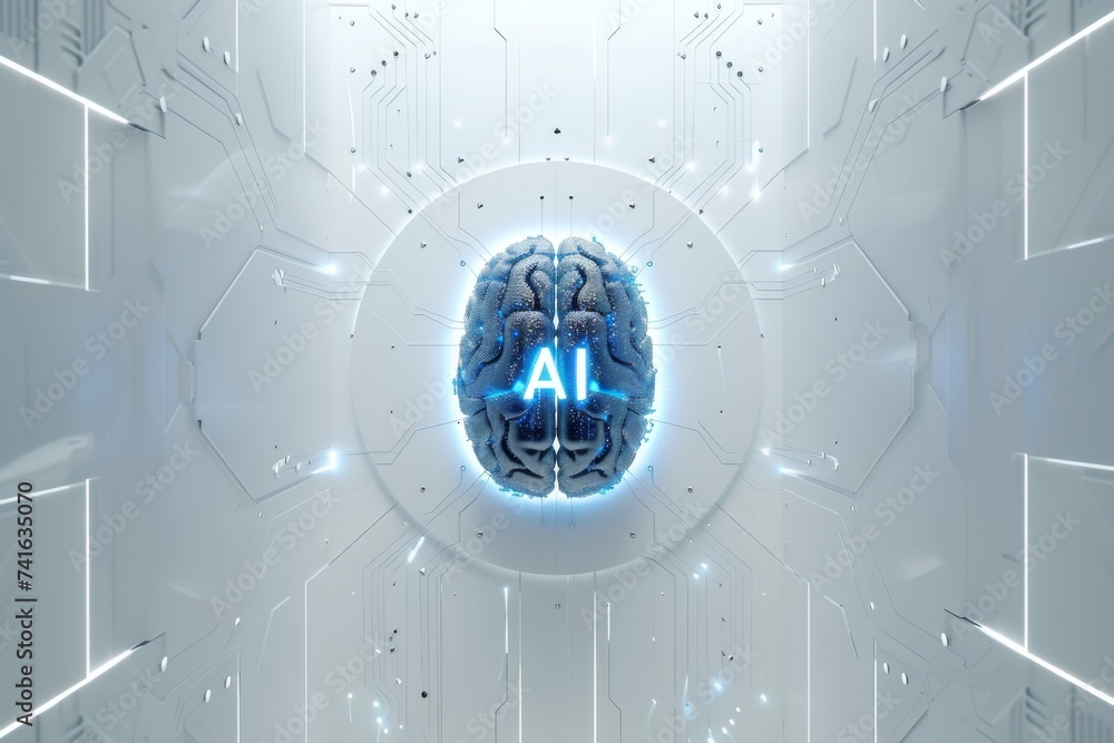 AI Brain Chip failure analysis. Artificial Intelligence circuit board ...