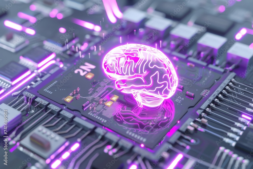 AI Brain Chip patient monitoring system. Artificial Intelligence ...