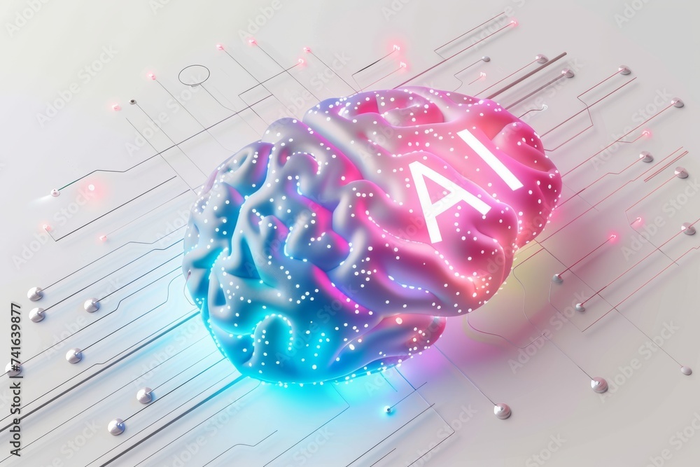 AI Brain Chip hyperpolarization. Artificial Intelligence healthtech ...