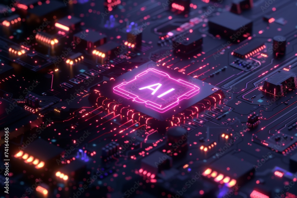 AI Brain Chip rule based system. Artificial Intelligence healthcare ...