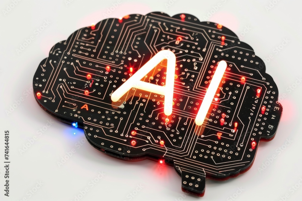 AI Brain Chip mental fortitude. Artificial Intelligence action ...
