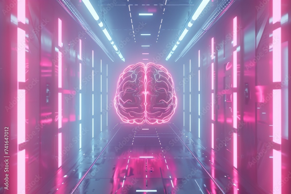 AI Brain Chip quantum computing chips. Artificial Intelligence brain mapping mind database ...