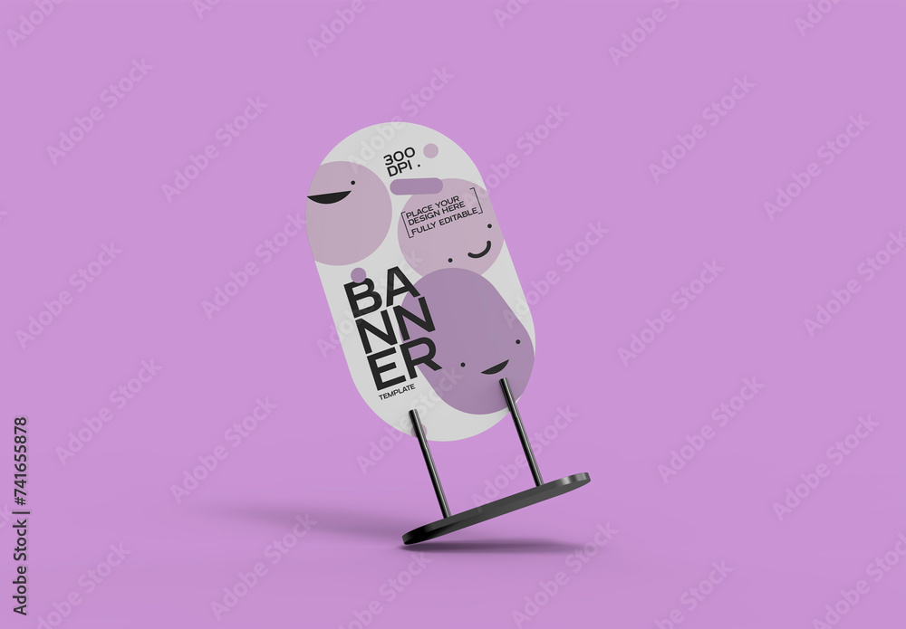 3d Rounded Advertising A-Stand Mockup Stock Template | Adobe Stock