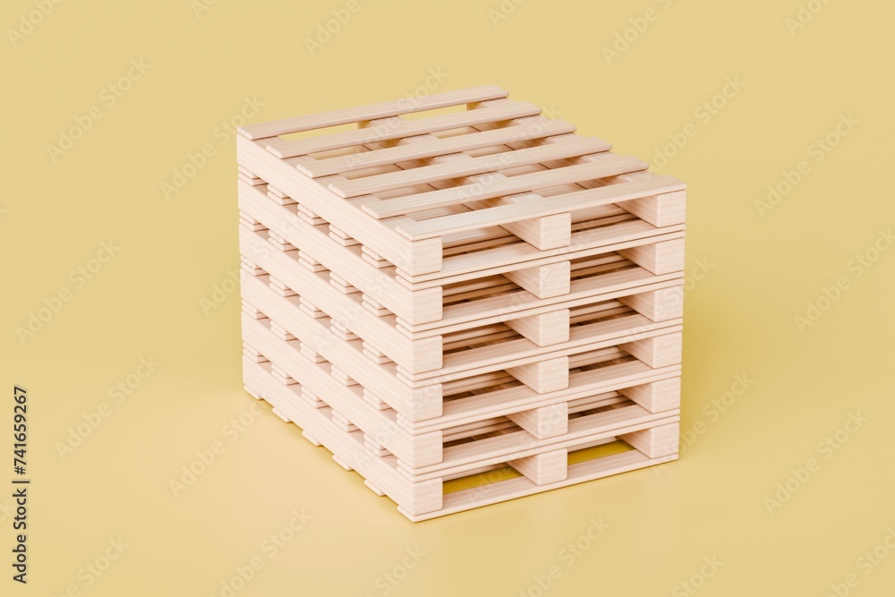 Stack of Wooden pallet icon. storage, transportation, cargo, shipping ...