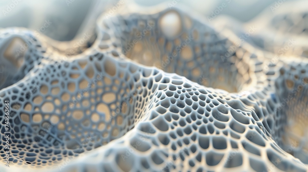 Nanotechnology concept, depicting a strong, modern material with ...