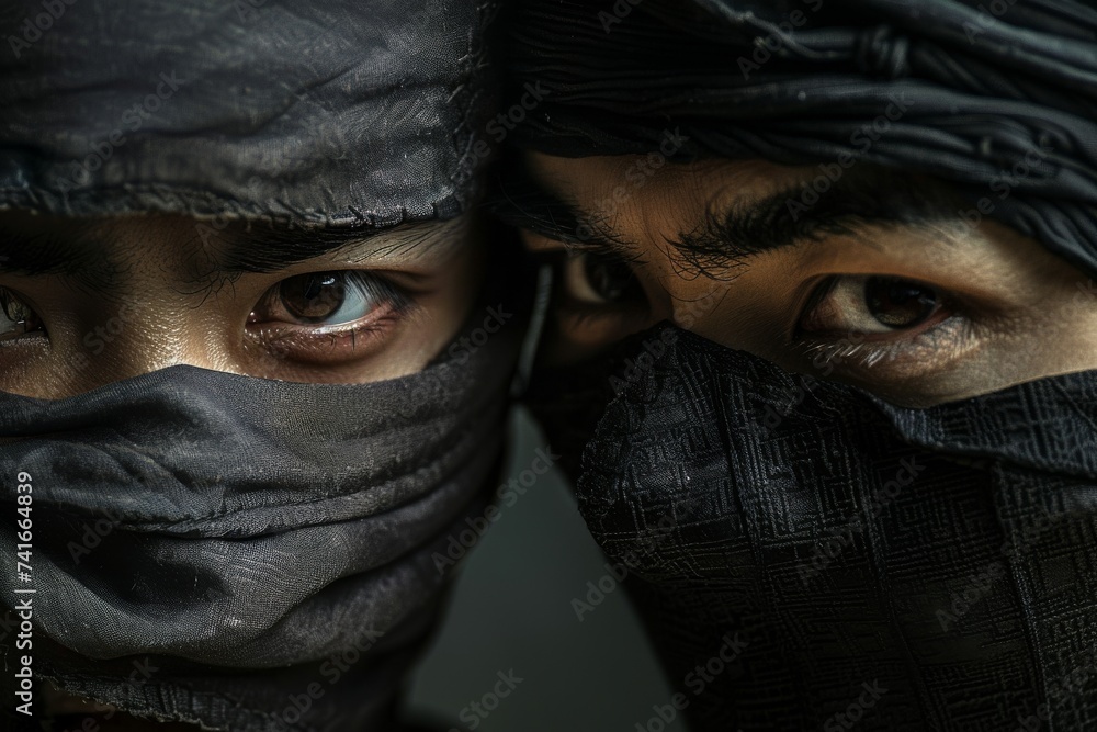 mystery and danger with this atmospheric image of a stealthy assassin ...