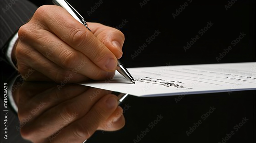 Signing contract signifies the formalization an agreement, binding ...