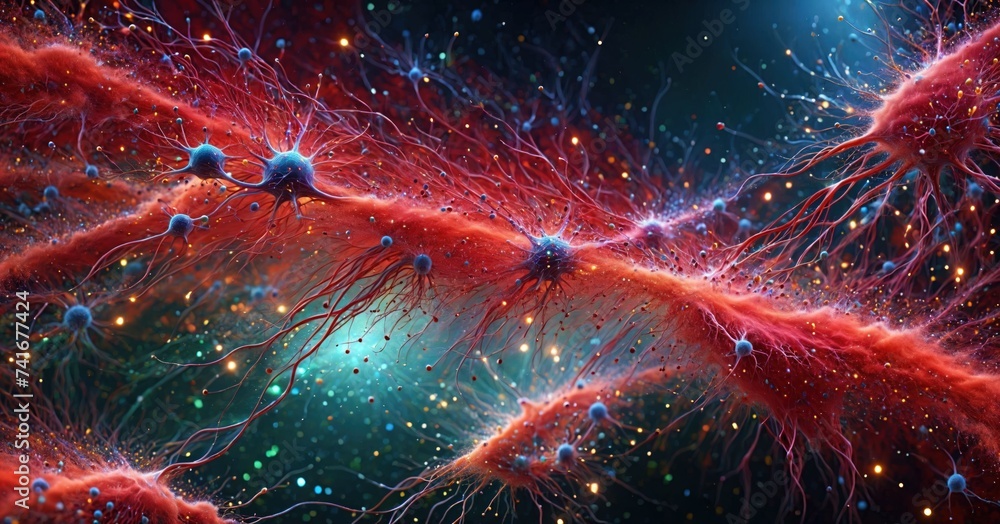 Neuron cells system disease - neuron cells hologram view interconnected ...