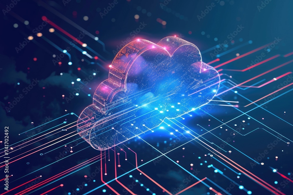 A blue and pink cloud floats elegantly over a black background ... A blue and pink cloud floats elegantly over a black background ...