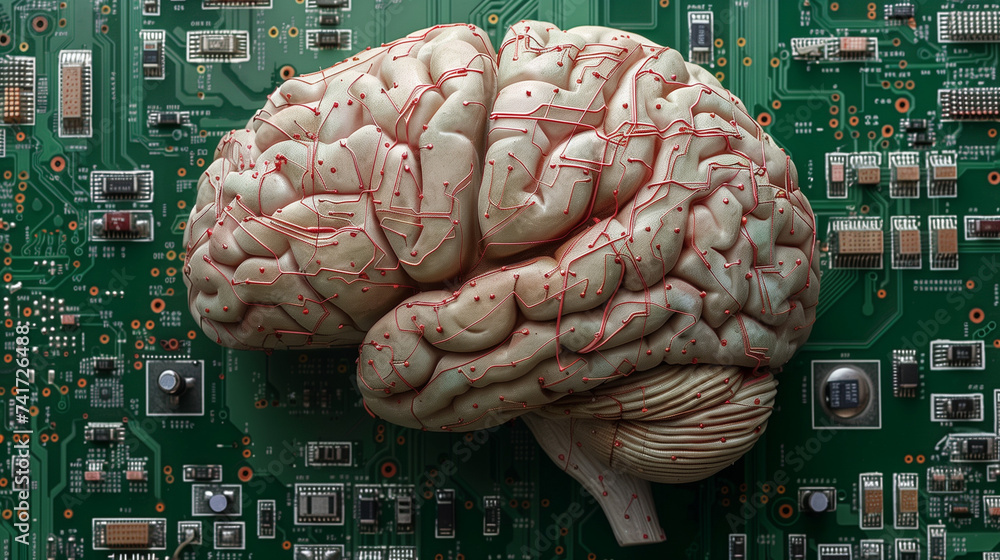 Cutting-Edge Cyborg AI Integration: Brain and a Printed Circuit Board ...