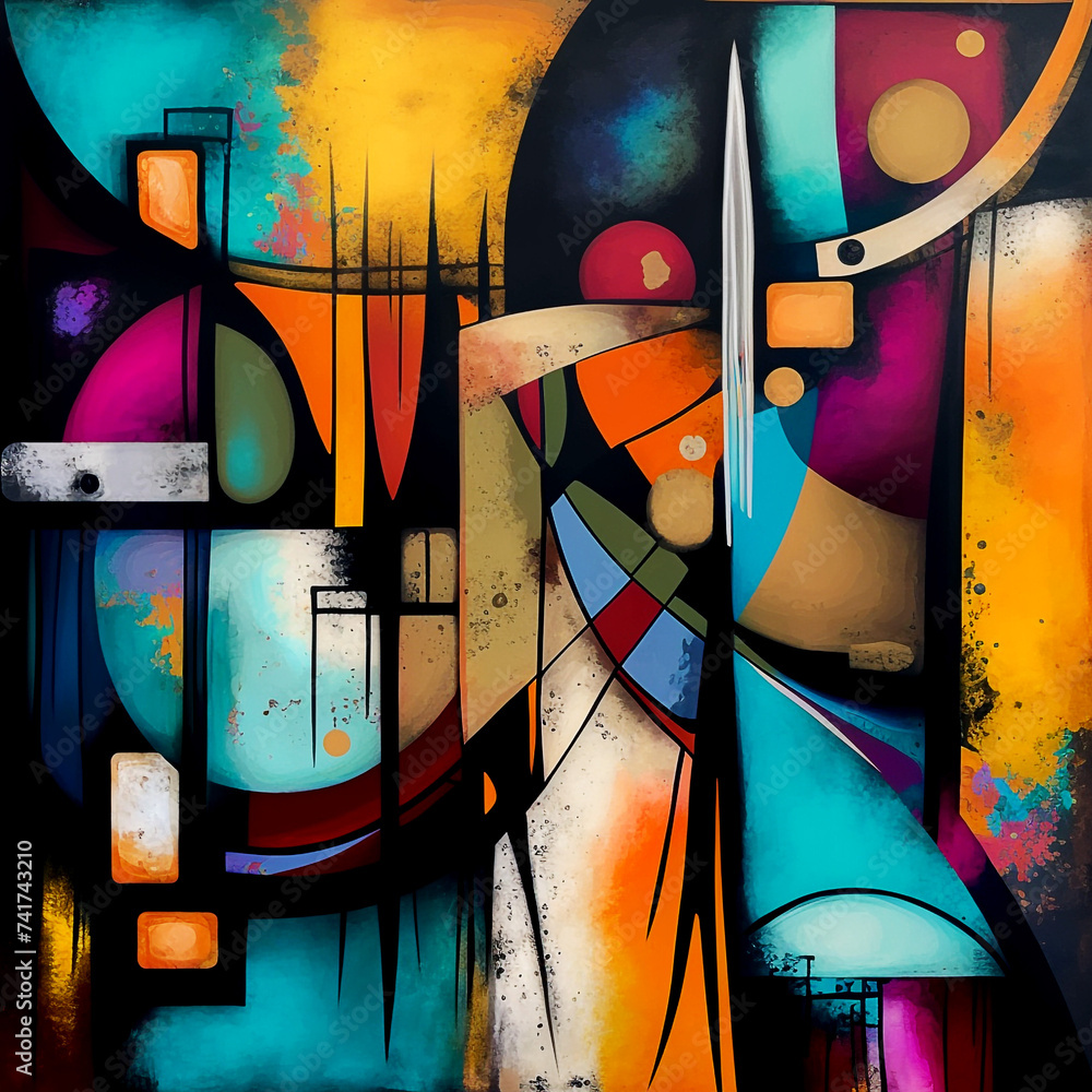 Illustrated with vibrant colors and captured in a contemporary art ...