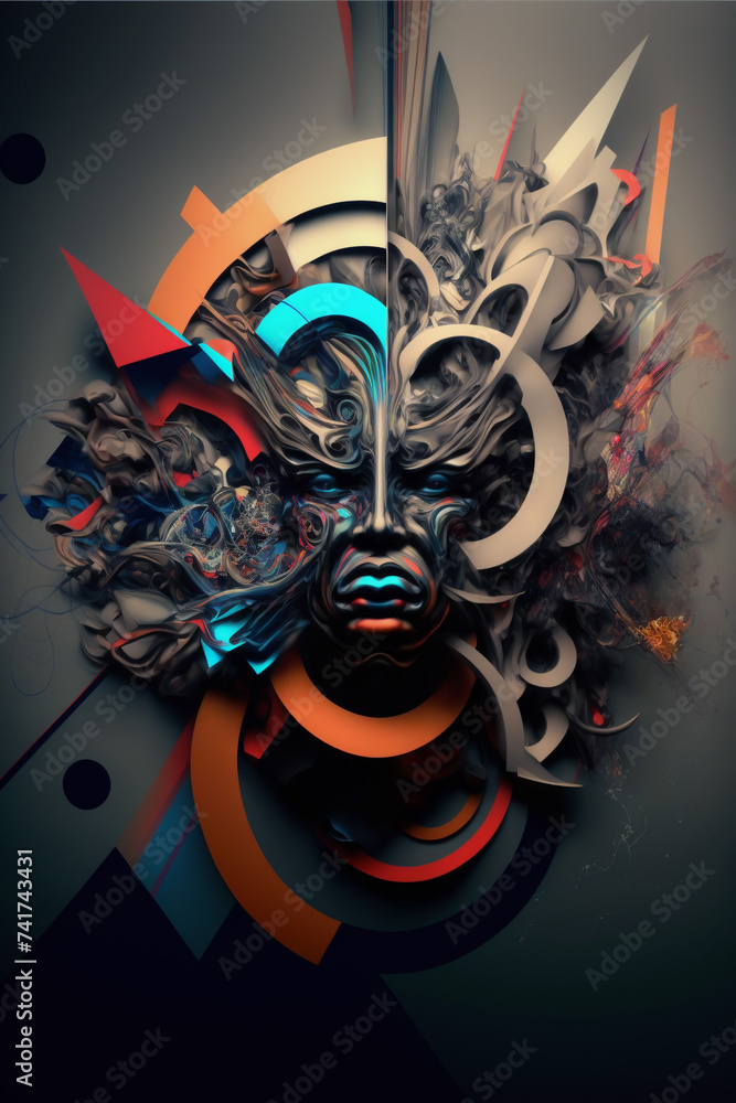 Illustrated with vibrant colors and captured in a contemporary art ...