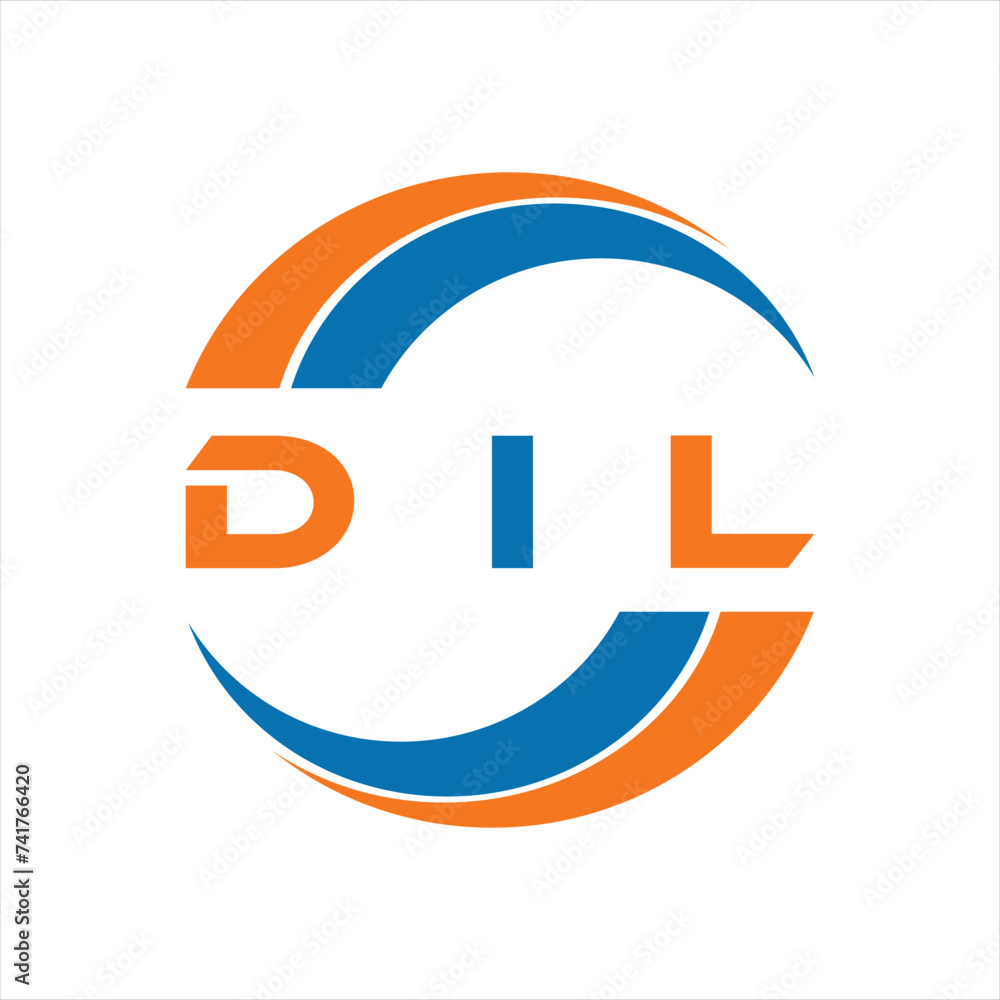 DIL letter design. DIL letter technology logo design on a white ...