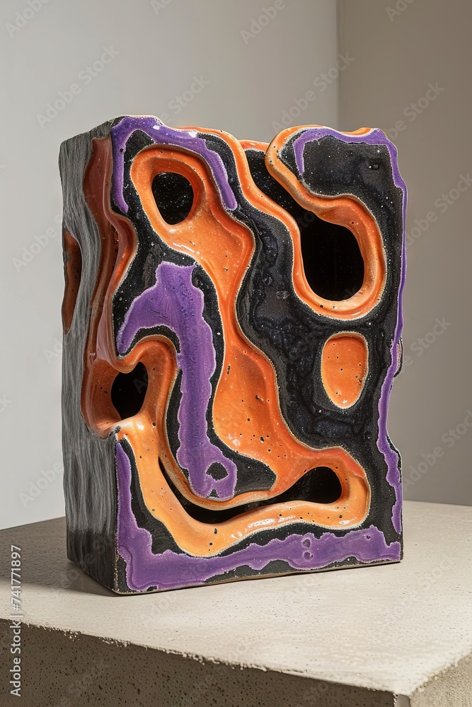 Abstract ceramic sculpture texture wallpaper. A captivating bronze ...