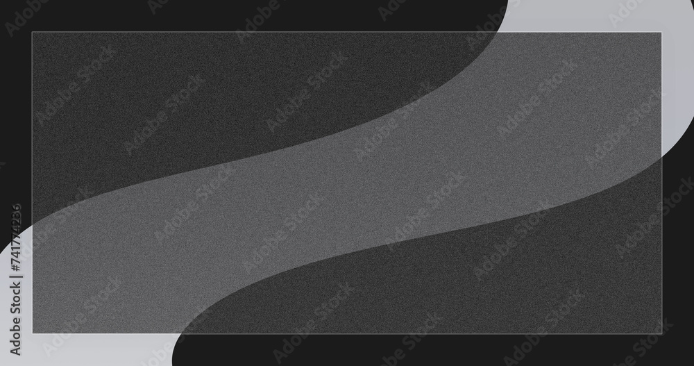 black glassmorphism textured faded background with white curved shape ...