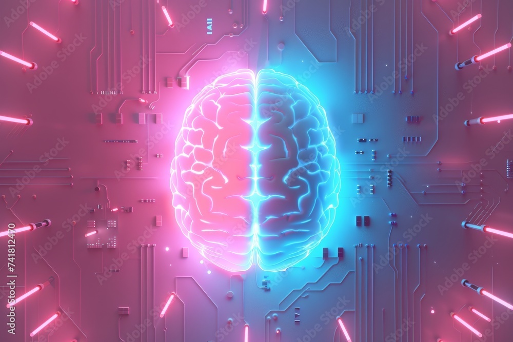 AI Brain Chip cholecystokinin. Artificial Intelligence brain health ...