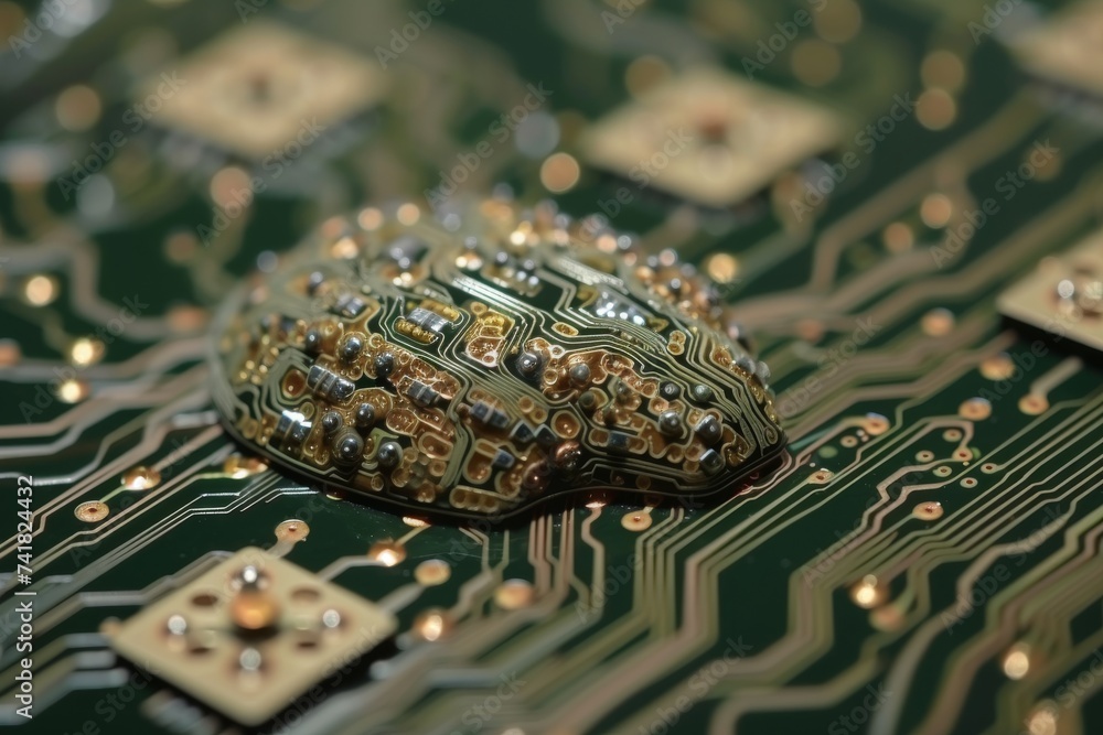 AI Brain Chip brain intelligence. Artificial Intelligence cognitive ...