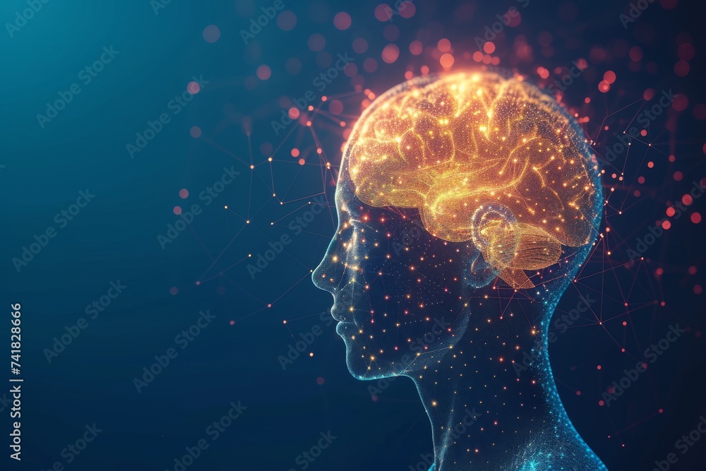 AI Brain Chip ct coronary angiography. Artificial Intelligence data ...