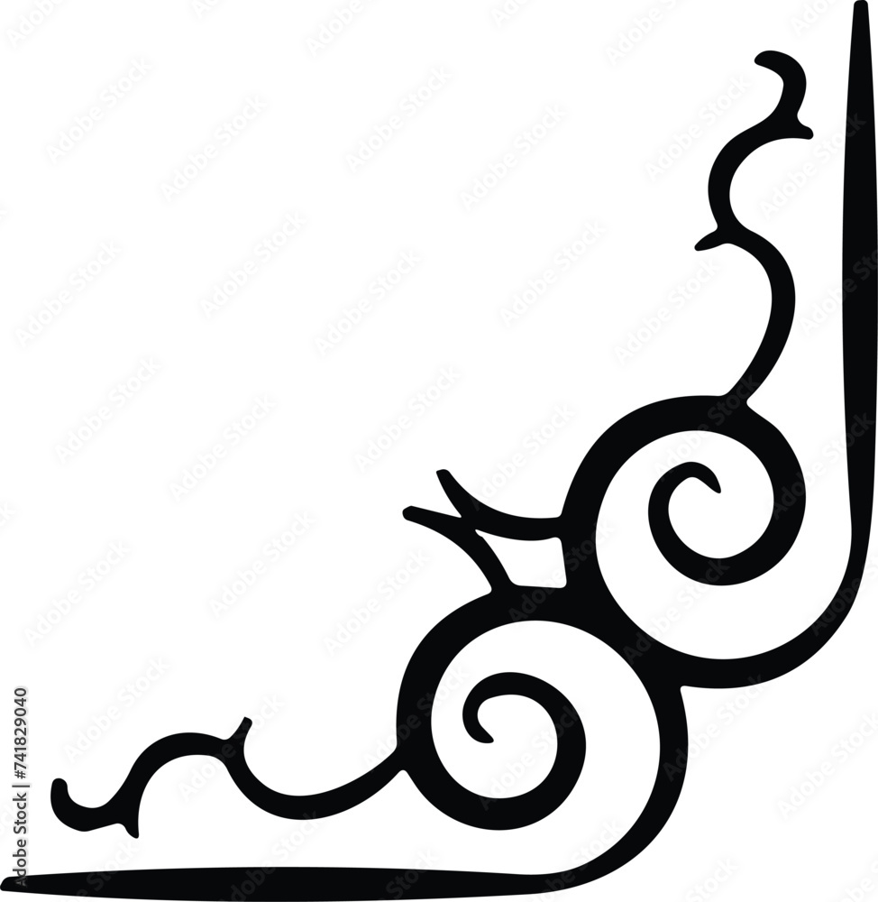 Corner border vector icon. frame illustration sign. Vintage frame and ...