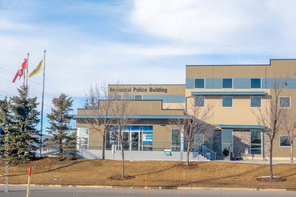 Airdrie, Alberta, Canada. Feb 19, 2024. The Royal Canadian Mounted ...