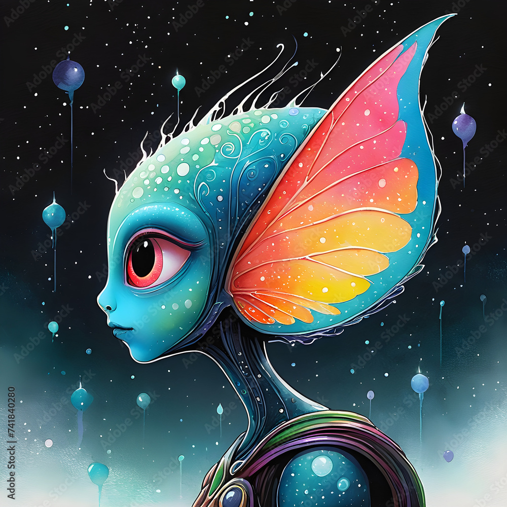 Meet Zog, the most adorable alien you’ll ever see. His side profile is ...