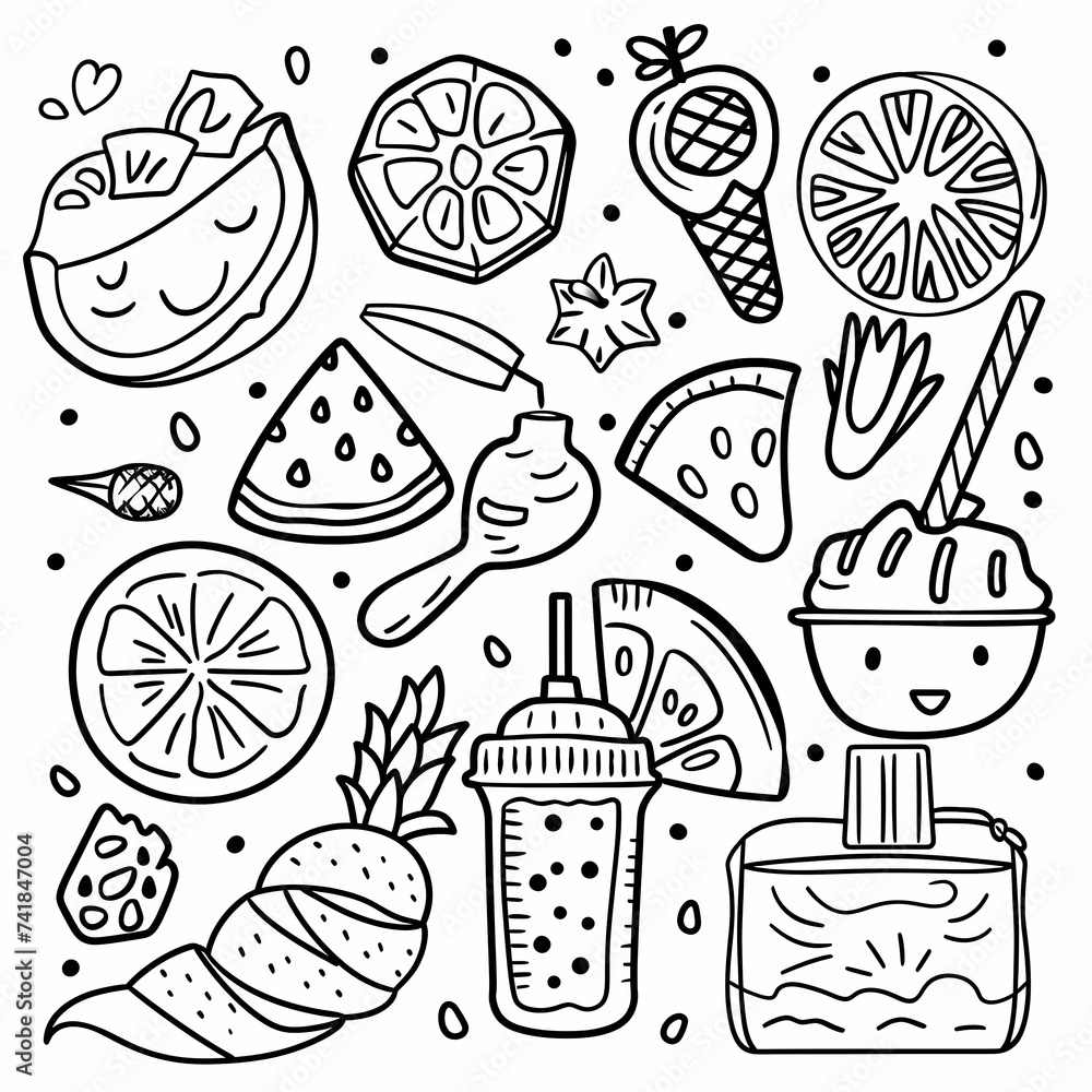 coloring page for kids Stock Illustration | Adobe Stock