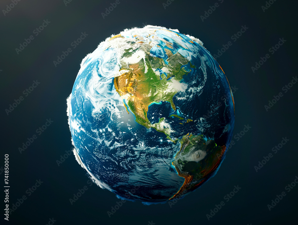 Textured Earth Render with Vivid Detail created with Generative AI ...