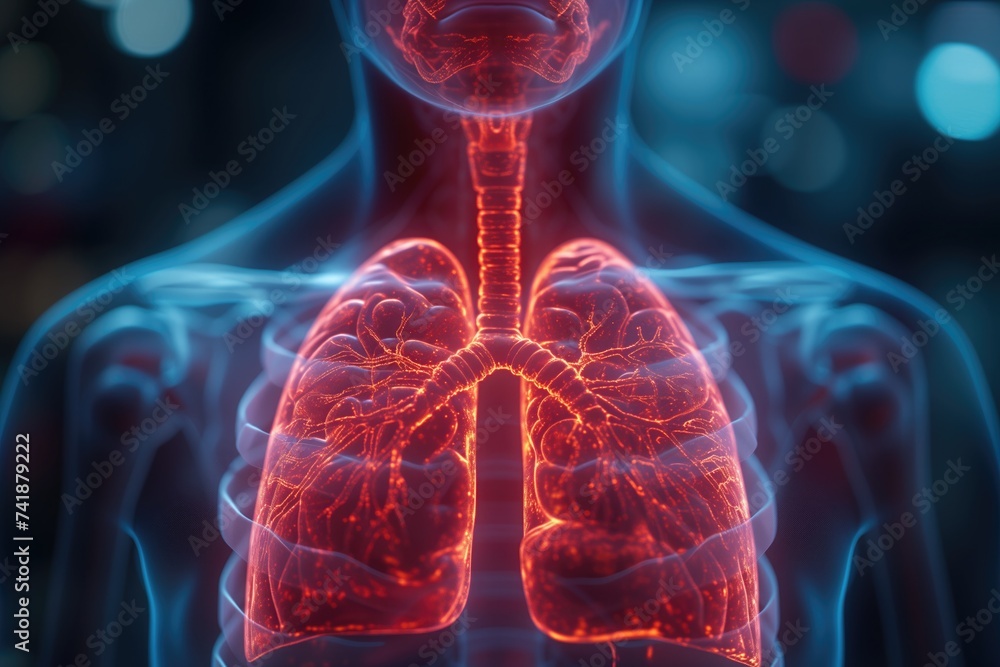 human lungs concept. Impact on Daily Life. A visual representation of ...