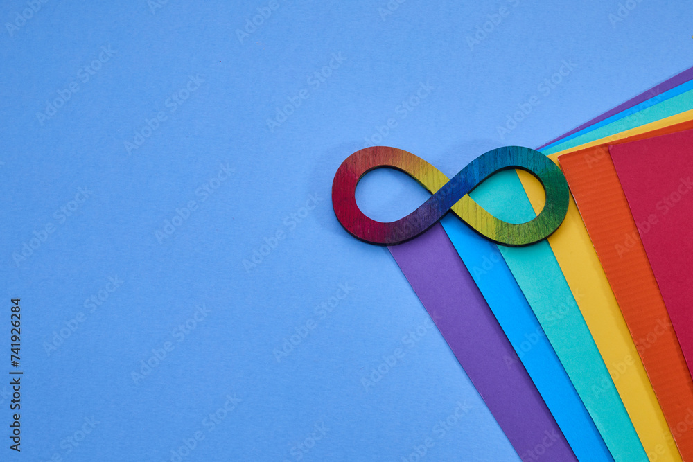Autistic rainbow eight infinity symbol. Autism awareness day symbol ...