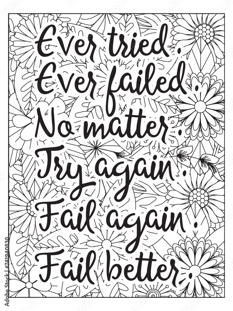 Motivational quotes coloring page. Inspirational quotes coloring page ...