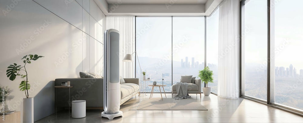 generic air purifier or AC conditioner split unit temperature control ...