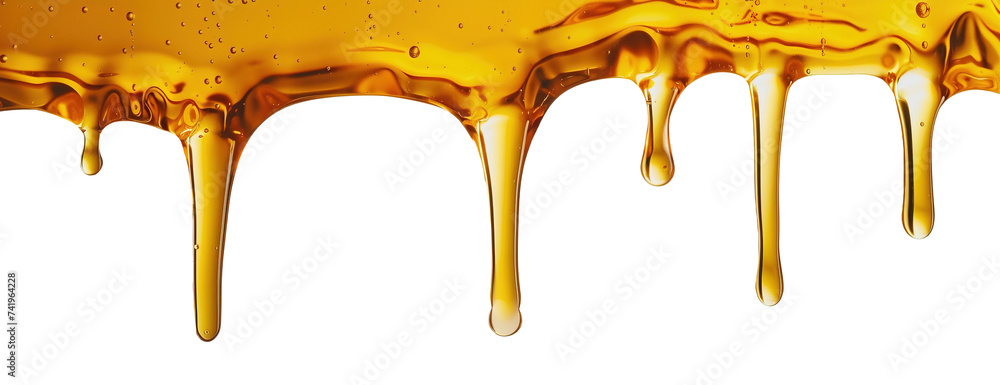 Liquid honey dripping over white transparent background Stock Photo ...
