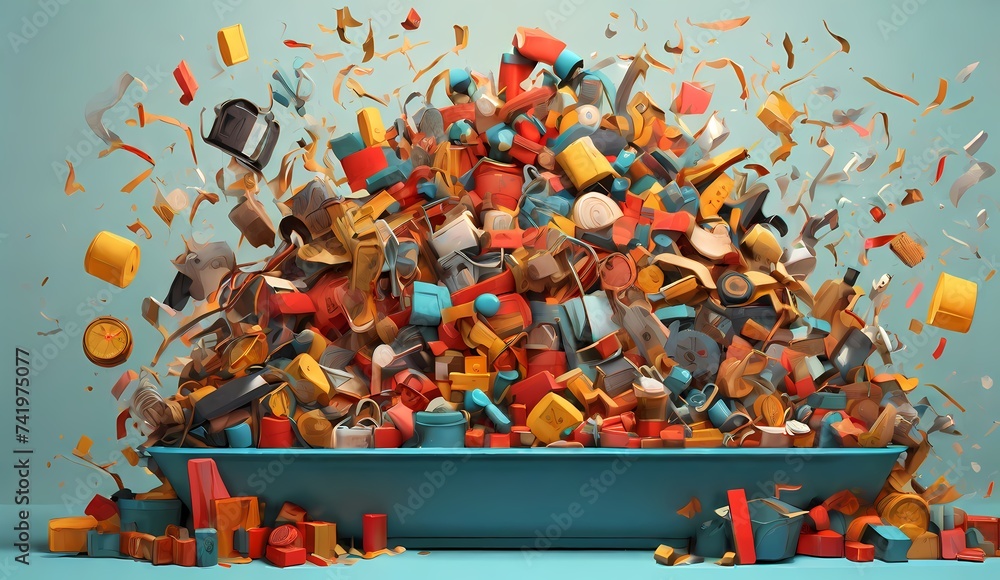 Generative AI A 3D animation depicting the accumulation of adenosine ...