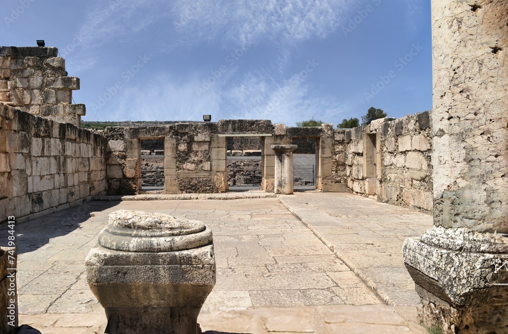 The ancient synagogue of Capernaum, (White Synagogue), is a Jewish ...