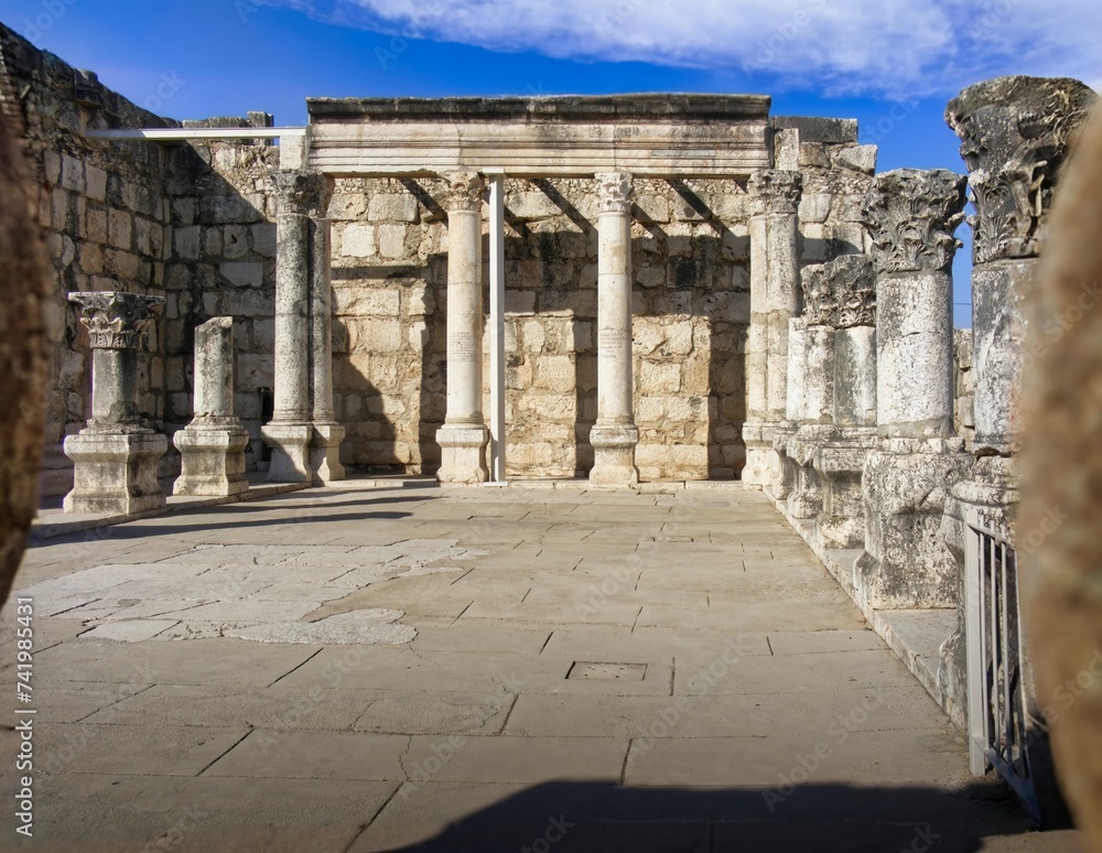The ancient synagogue of Capernaum, (White Synagogue), is a Jewish ...