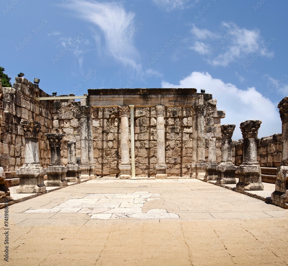 The ancient synagogue of Capernaum, (White Synagogue), is a Jewish ...