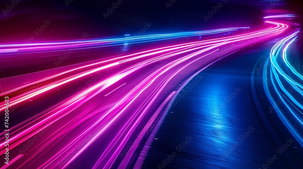 neon lights with the red, blue, and purple lights, in the style of ...