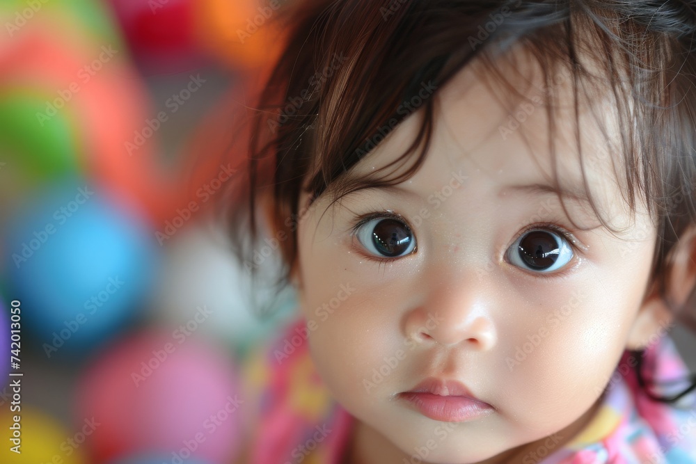 A captivating portrait of a precious child model, showcasing her ...