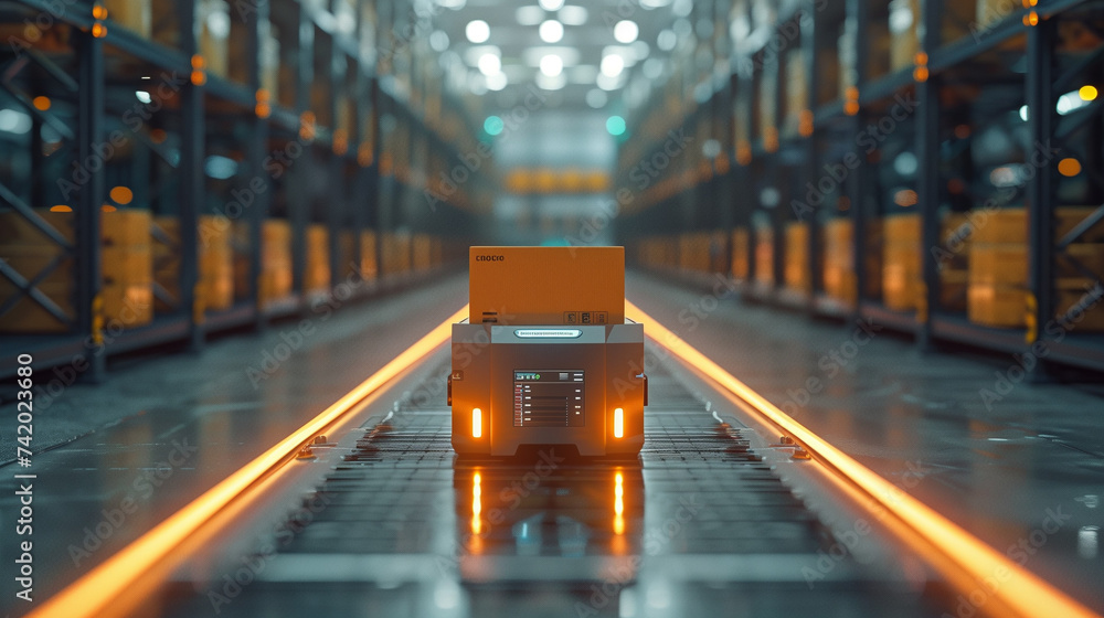 Autonomous robot delivery in warehouses with 5g wireless connection, Smart Industry 4.0 ...