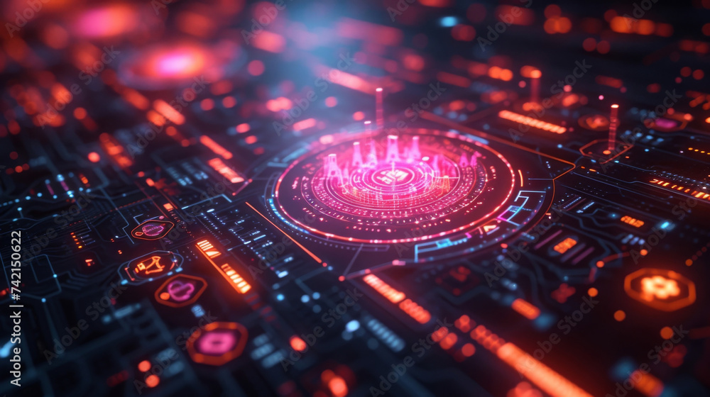 A futuristic flowchart of a businesss revenue streams presented as a ...