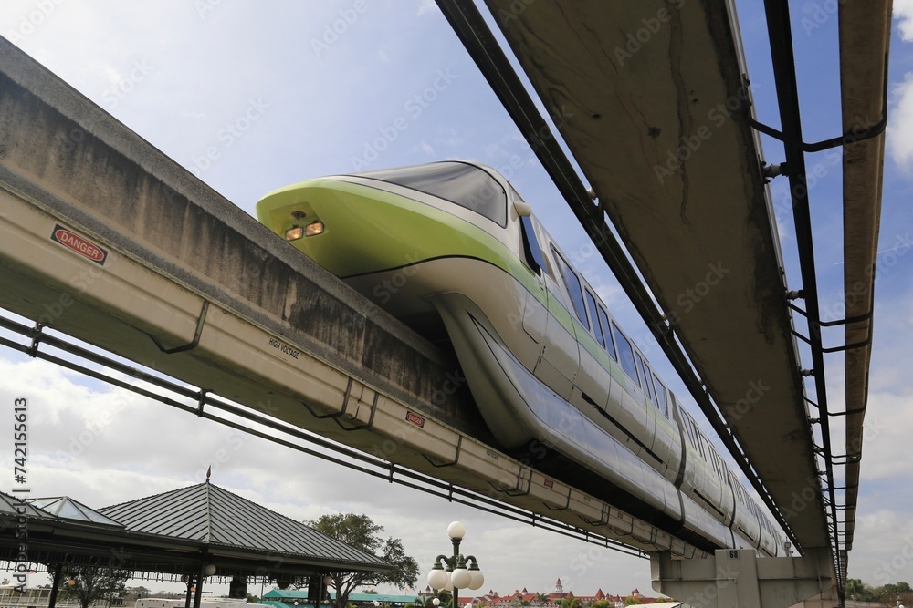 Walt Disney World Monorail. The public transit monorail system is in ...
