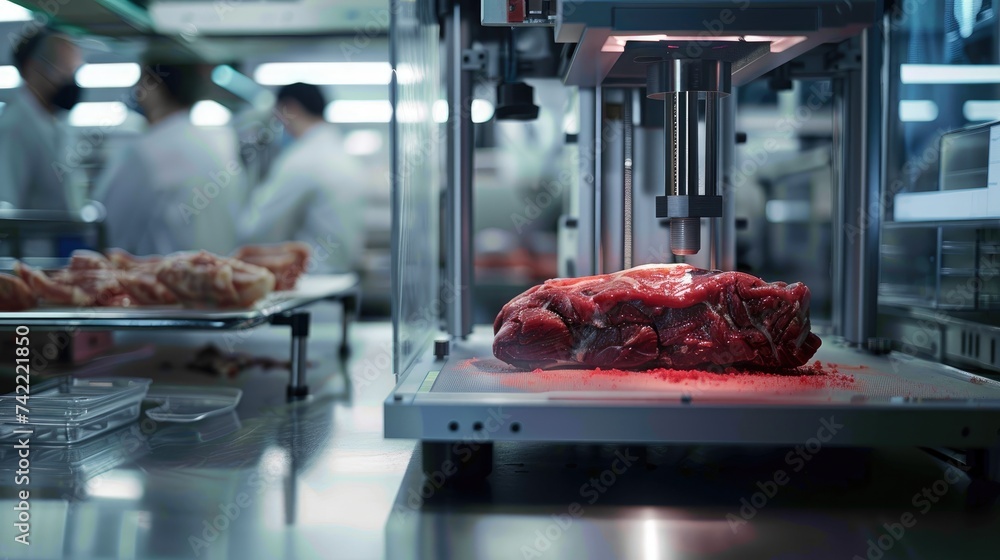 Lab grown meat. Showcasing the future of food with cultured beef in ...