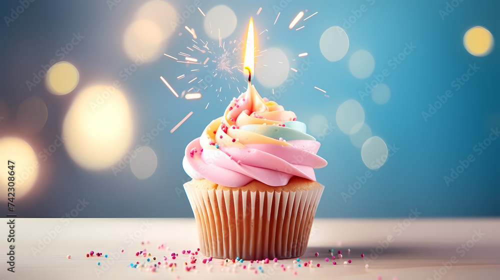 Celebration theme cake background with copy space Stock Illustration ...