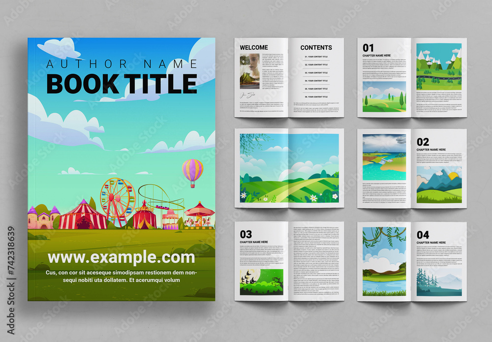 Book Template Design Stock Template | Adobe Stock