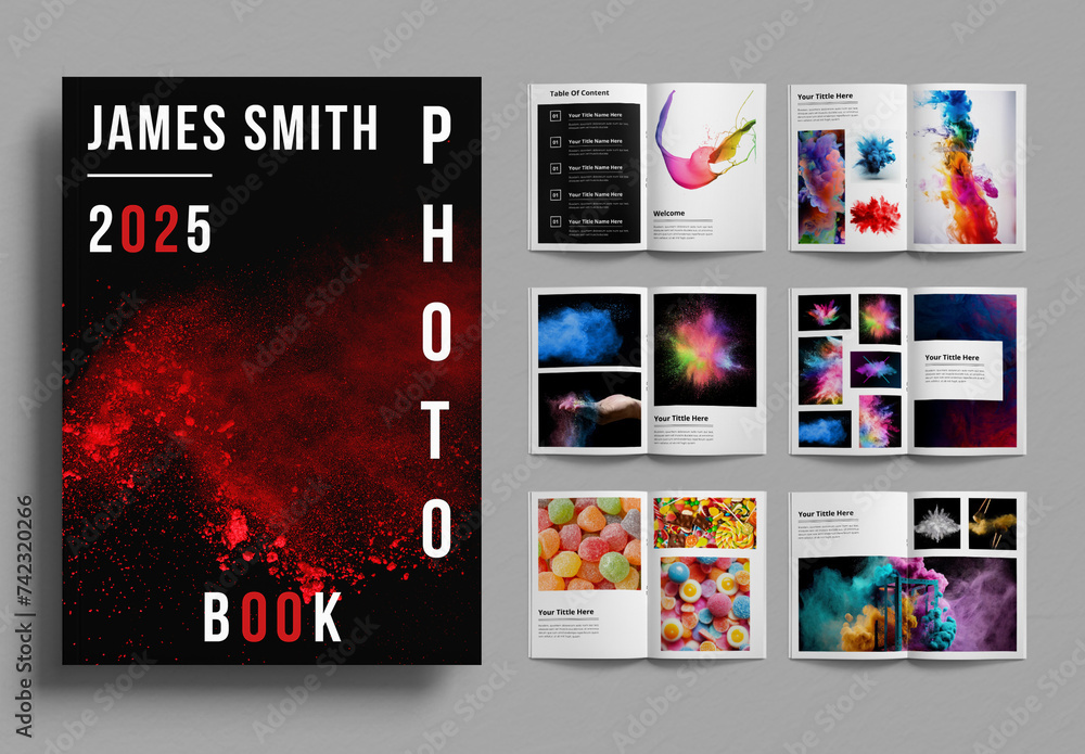Photo Book Design Layout Stock Template | Adobe Stock