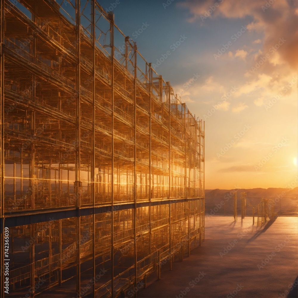 ultra realistic в взphoto of a very high tech 3d software structure lit ...
