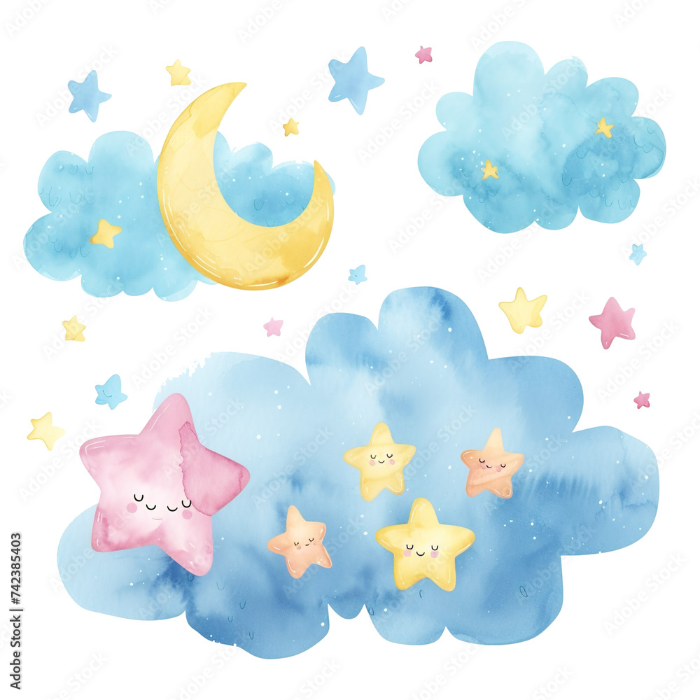 Cute Baby Boy Shower Watercolor Clipart: The Perfect Touch for First ...